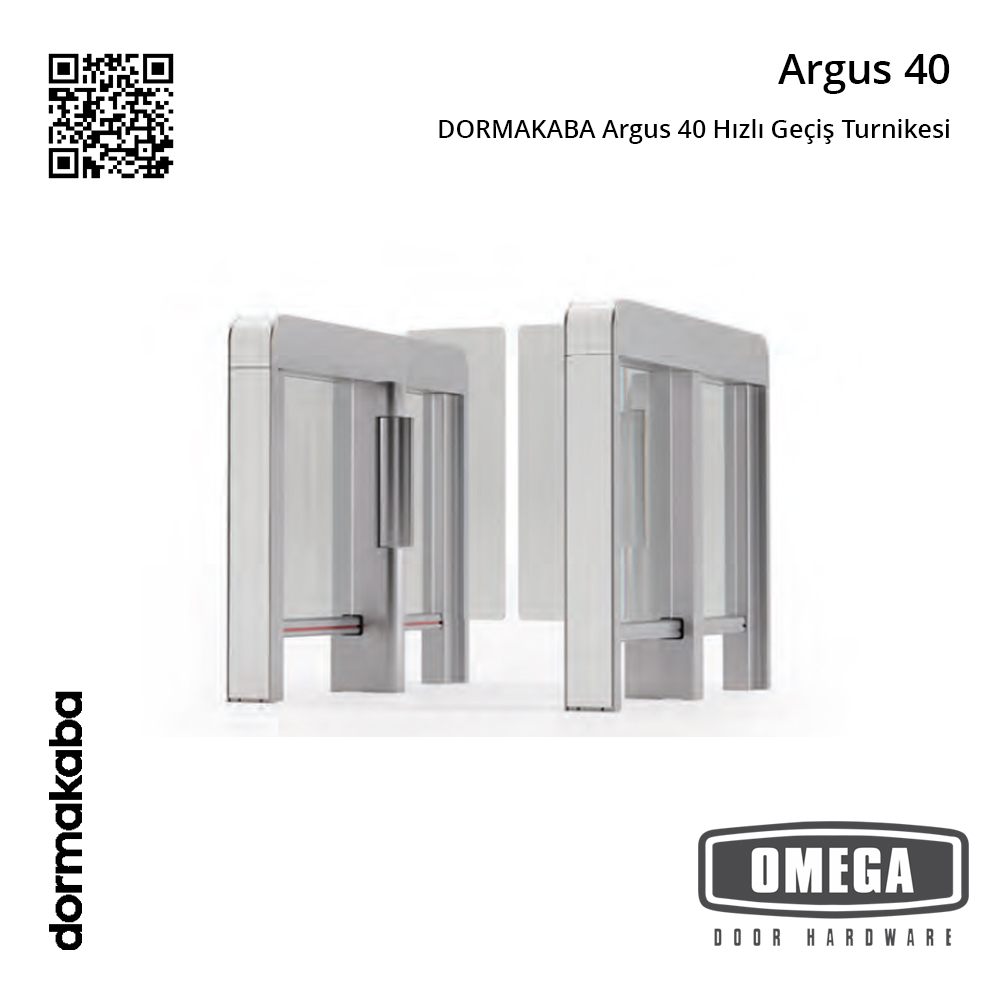 DORMAKABA Argus 40 Hızlı Geçiş Turnikesi - Elektrikli Kilitler